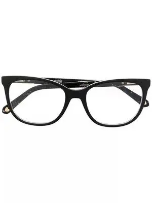 Moschino Star-print Cat-eye-frame Glasses - Black