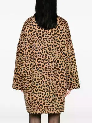 SEMICOUTURE Leopard Print Button-up Coat