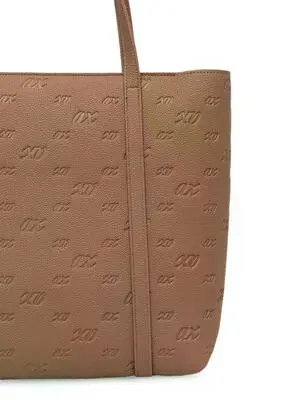 Armani Exchange Logo-embossed Pebbled-effect Tote Bag