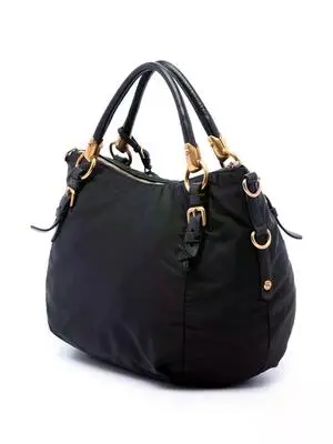 Prada 2000-2026 Tessuto Canapa Logo Satchel