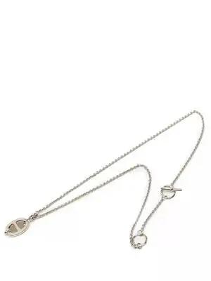 Hermès 2010-2026 Palladium Plated Mini Maillon Pendant Necklace Costume Necklace - Silver