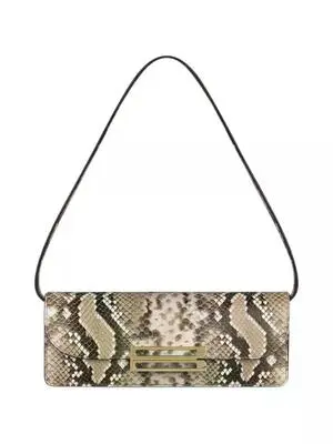 Victoria Beckham Dorian Snake-print East-west Clutch Bag - Neutrals