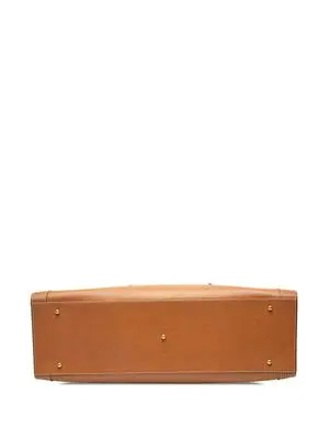 Gucci 20th Century Calfskin Bamboo Top Handle Tote Bag