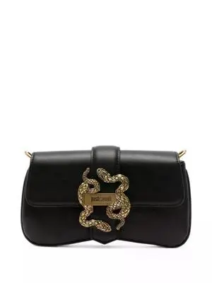 Just Cavalli Snake-plaque Clutch Bag - Black