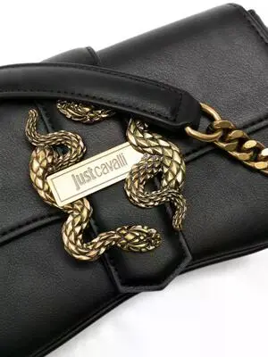 Just Cavalli Snake-plaque Clutch Bag