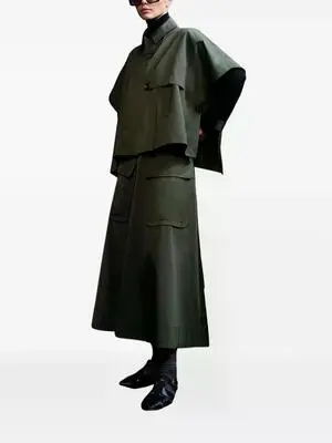 PSOPHIA Trench-style Cape - Green