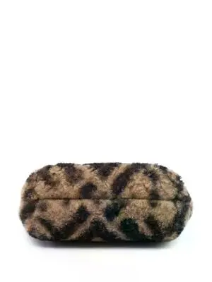 Fendi 2010-2026 Zucca Shearling Pyramid Pouch
