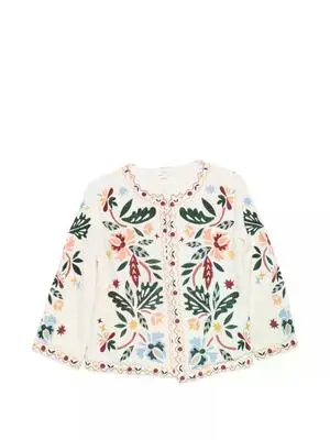 MAISON123 Voltige Floral Embroidered Cardigan