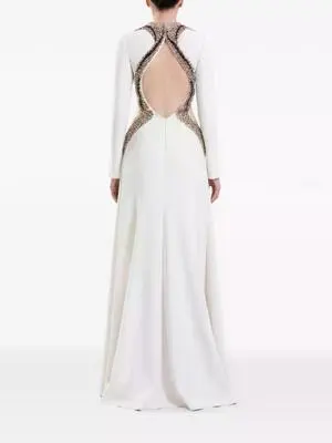 SAIID KOBEISY Embellished Long-sleeve Maxi Dress