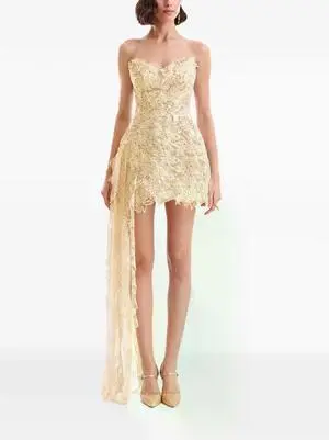 GEMY MAALOUF Guipure Lace Cage Mini Dress