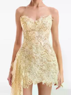 GEMY MAALOUF Guipure Lace Cage Mini Dress