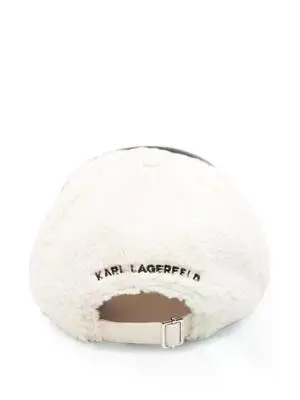 Karl Lagerfeld Ikon Logo-embroidered Bouclé Cap