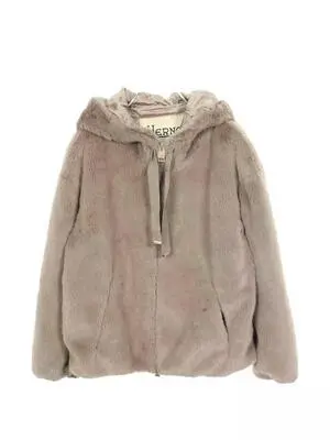 Herno 2010s Faux-fur Hooded Jacket - Neutrals