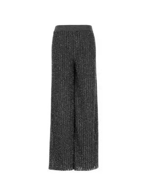 Missoni Sequin-embellished Ribbed-knit Trousers