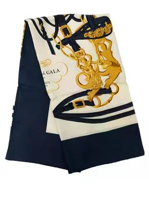 Hermès 20th Century Brides De Gala Silk Scarf 90 Scarves - Blue