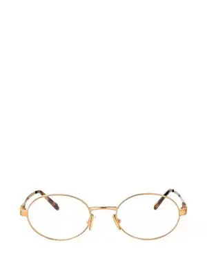 Miu Miu Oval-frame Glasses - Gold