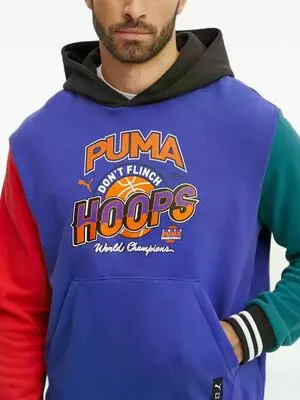 PUMA Colour-block Graphic-print Hoodie