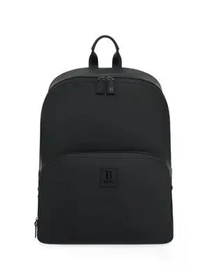 Boggi Milano Small Rucksack In Rubberised Technical Fabric - Black