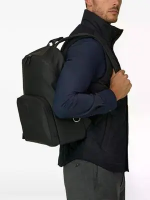 Boggi Milano Rubberised Technical Fabric Rucksack - Black