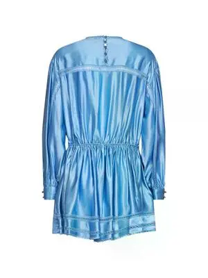 Rabanne Lace-trim Puff-sleeve Dress