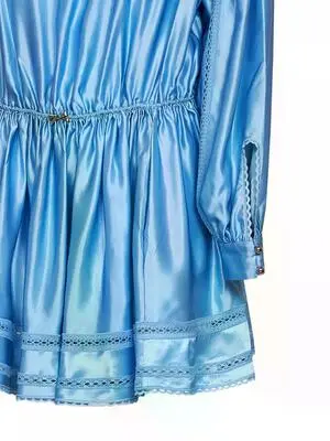 Rabanne Lace-trim Puff-sleeve Dress