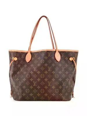 LOUIS VUITTON Neverfull Monogram Tote Bag - Brown