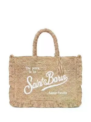 MC2 SAINT BARTH Mini Volant Fringed Tote Bag - Neutrals