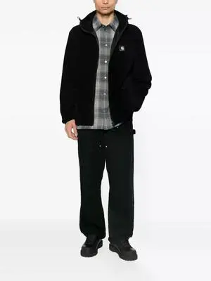Carhartt Work In Progress Logo Hooded Jacket - Black