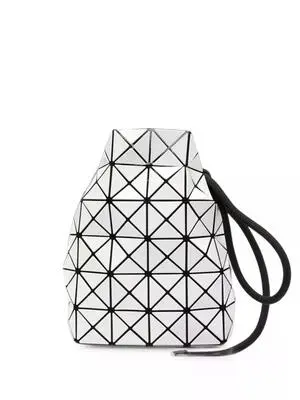 Issey Miyake Geometric Pattern Bucket Bag - White