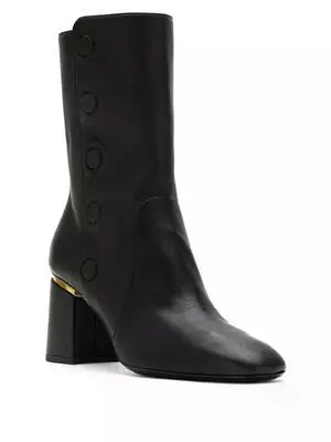 TOD'S Button-detail Block-heel Ankle Boots