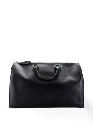 LOUIS VUITTON Speedy Handbag Epi Leather 35 Satchel - Black