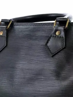 LOUIS VUITTON Speedy Handbag Epi Leather 35 Satchel - Black