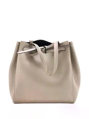 Celine Phantom Tie Cabas Leather Medium Tote Bag - Neutrals