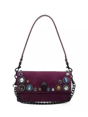 Kurt Geiger Eagle Crystal-embellished Shoulder Bag - Purple