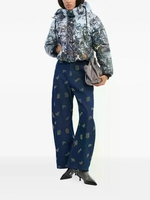 Munthe Graphic-print Quilted Coat