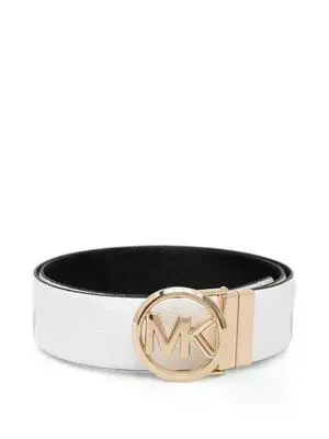 Michael Kors Logo-plaque Reversible Belt - White