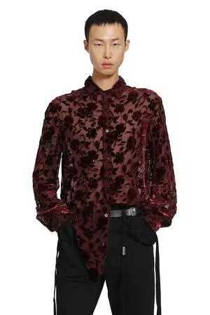 ANN DEMEULEMEESTER Andre Roses Dévoré Shirt