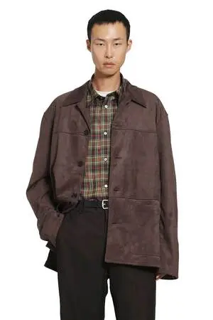 Acne Studios Faux Suede Overshirt - Brown