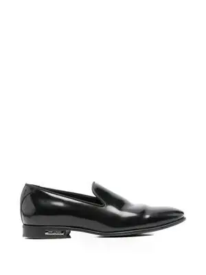 JIMMY CHOO Thame Round-toe Loafers - Black