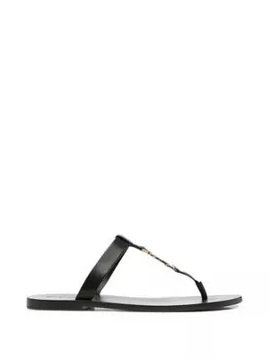 Saint Laurent Cassandre Sandals - Black