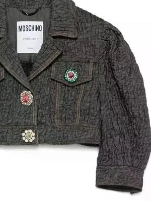 Moschino Crystal-embellished Cropped Jacket