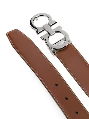 FERRAGAMO Gancini Leather Buckle Belt
