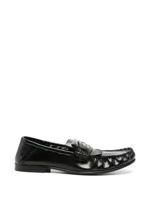Marni Fringe-details Leather Loafers - Black