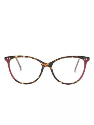 Carolina Herrera Tortoiseshell-effect Cat-eye Glasses - Brown