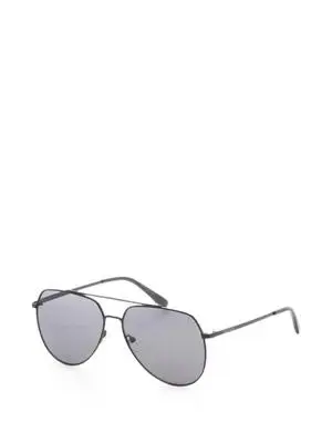 Calvin Klein Double-bridge Pilot-frame Sunglasses - Black