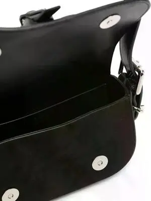 INNERRAUM Sculptural Overlay Suede Shoulder Bag