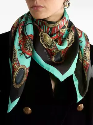 Etro Silk Scarf With Jewel Motif