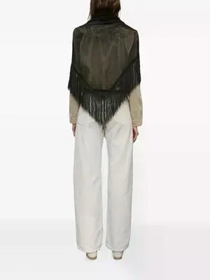 Our Legacy Fringed Floral-intarsia Scarf