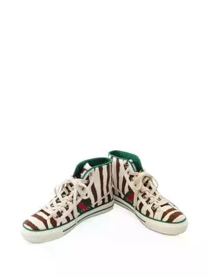 Gucci 2010s Tennis 1977 Zebra-print Sneakers