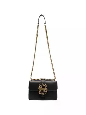 Just Cavalli Snake-plaque Chain-link Cross-body Bag - Black